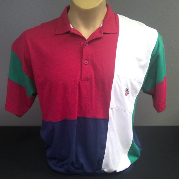Members Only | Shirts | Vintage Members Only Colorblock Polo Shirt ...